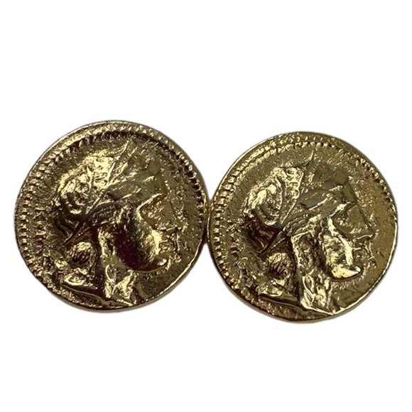 Carolee | Jewelry | Vintage Gold Tone Carolee Roman Soldier Coin ...